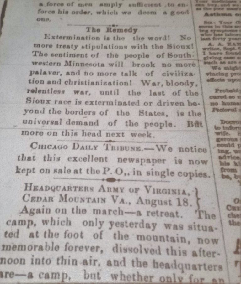 From the “Sioux Massacres” to the “Dakota Genocide” (1862-2015): A New ...