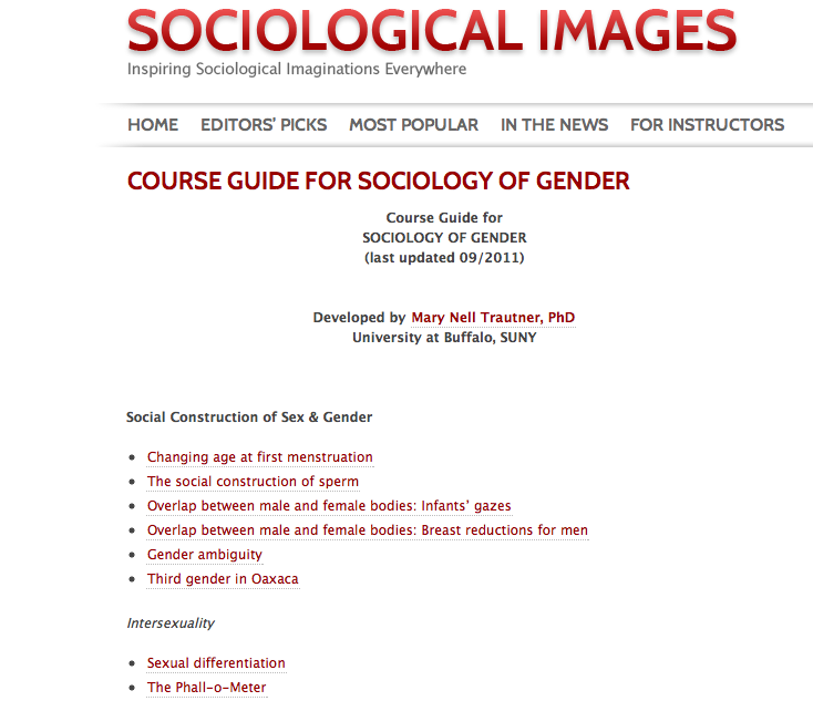 Soc of Gender Teaching Guide (Soc Images) - Teaching TSP